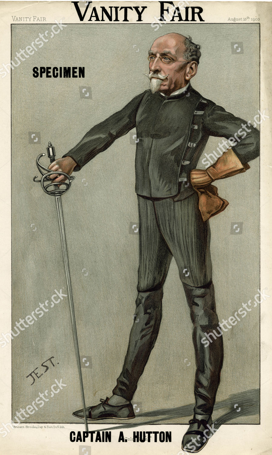 Captain Alfred Hutton 1839 1910 Victorian Editorial Stock Photo - Stock ...