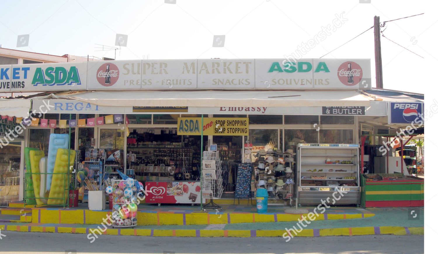 Fake Asda Shop Faliraki Rhodes Greece Editorial Stock Photo - Stock ...
