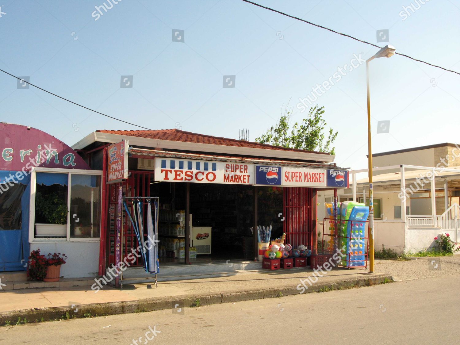 Fake Tesco Shop Faliraki Rhodes Greece Editorial Stock Photo - Stock ...