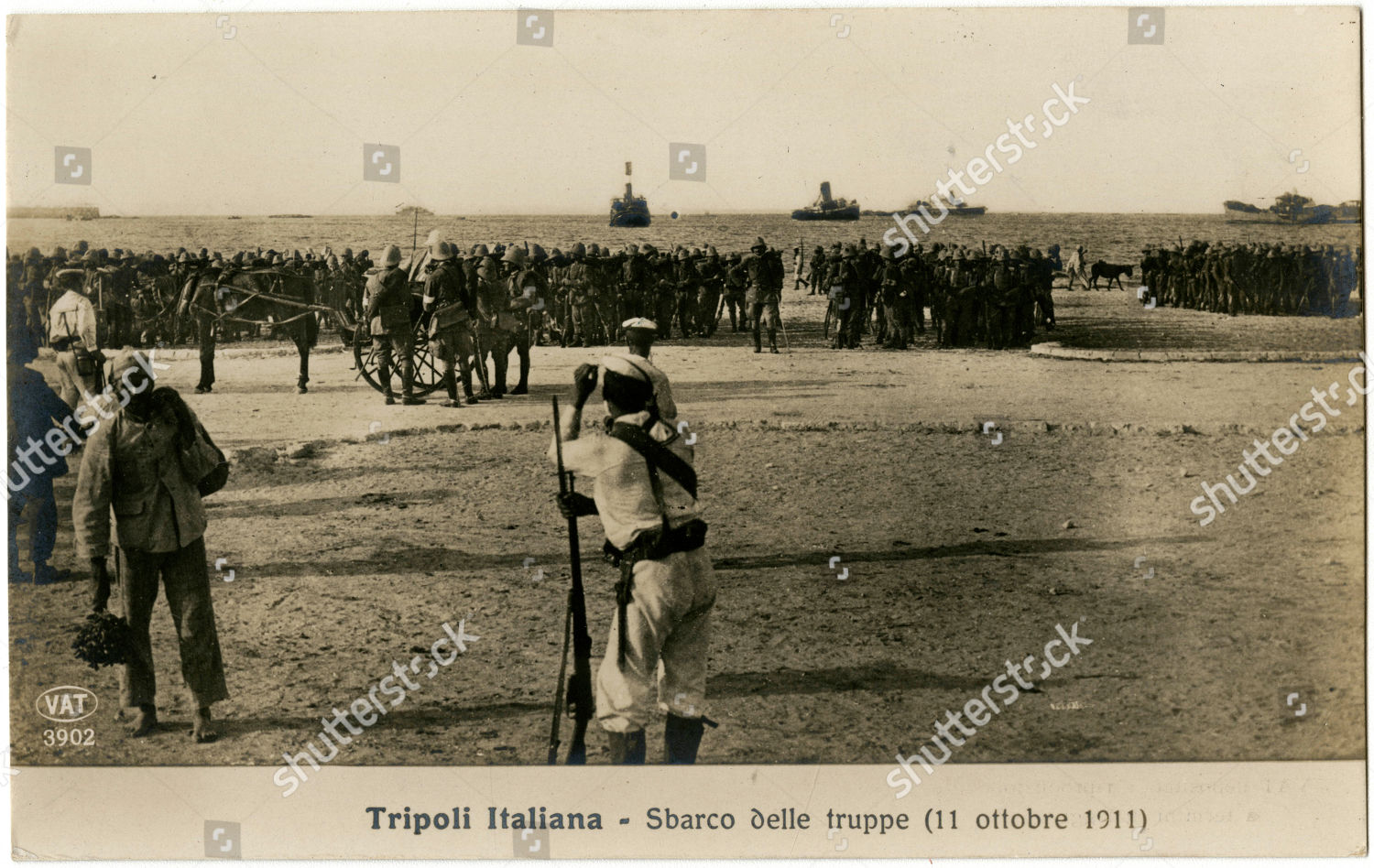 Italoturkish War Landing Italian Troops Tripoli Editorial Stock Photo ...