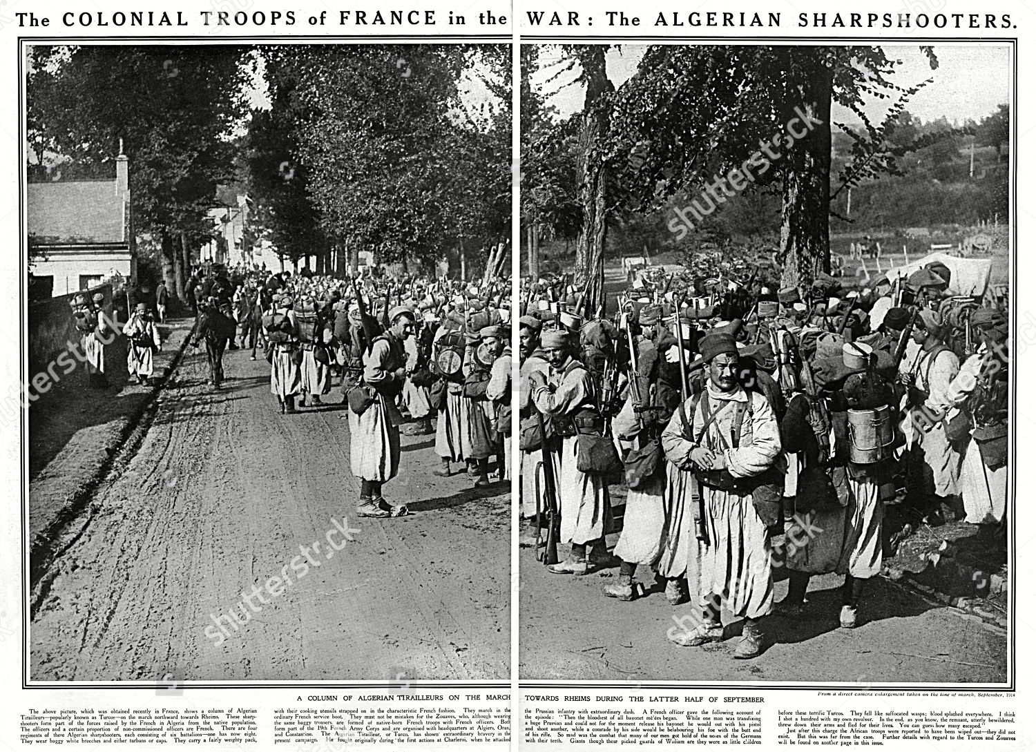 Column French Colonial Algerian Tirailleurs Commonly Editorial Stock ...
