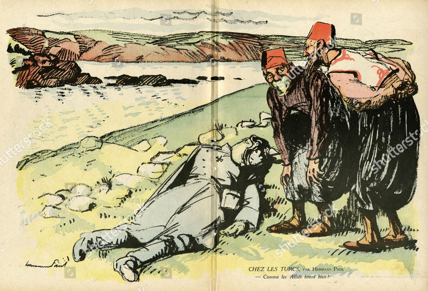 Cartoon Among Turks Showing Two Turks Editorial Stock Photo - Stock ...