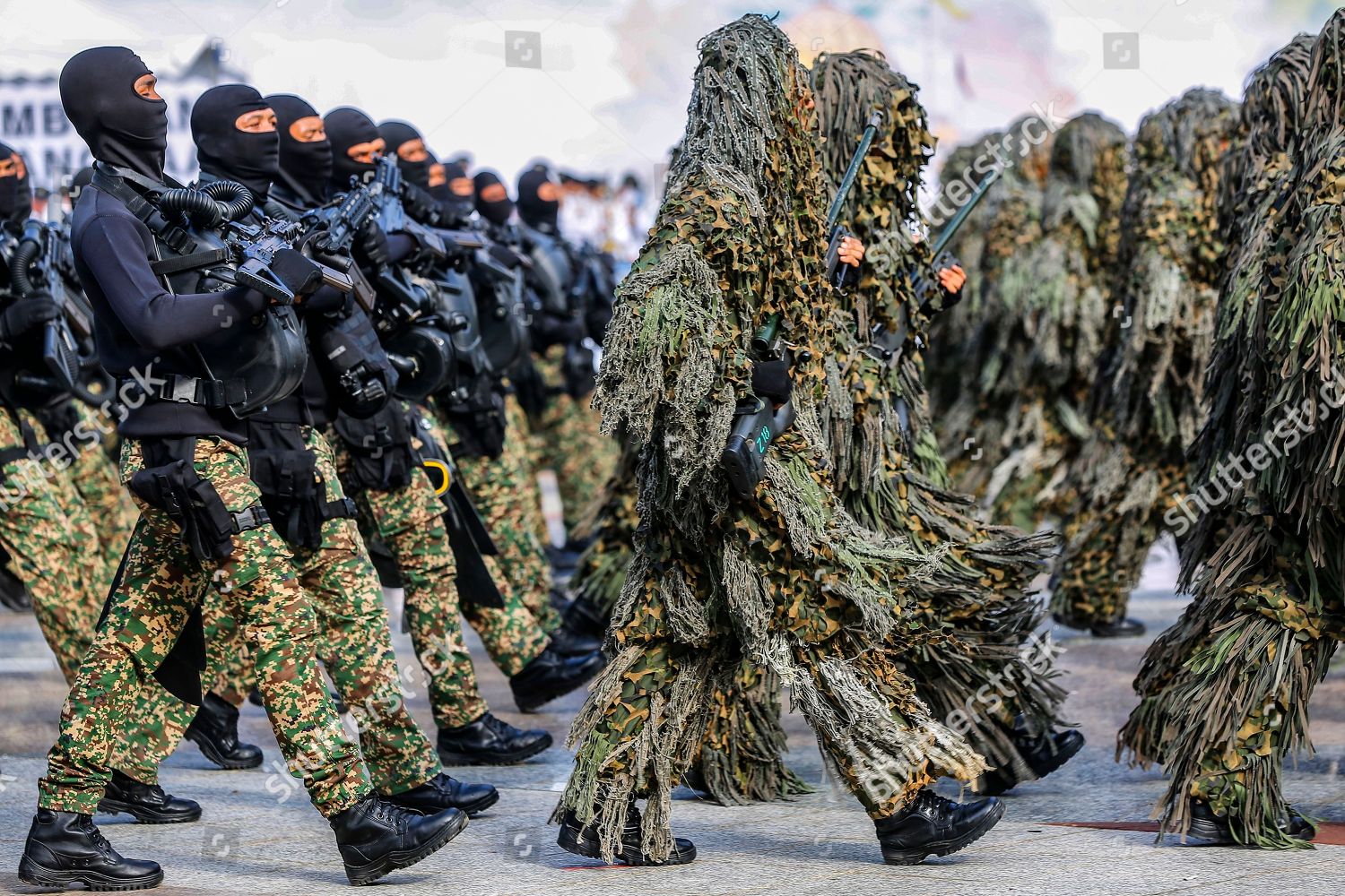 Malaysian Armed Forces Personnel Camouflage Suits Editorial Stock Photo ...