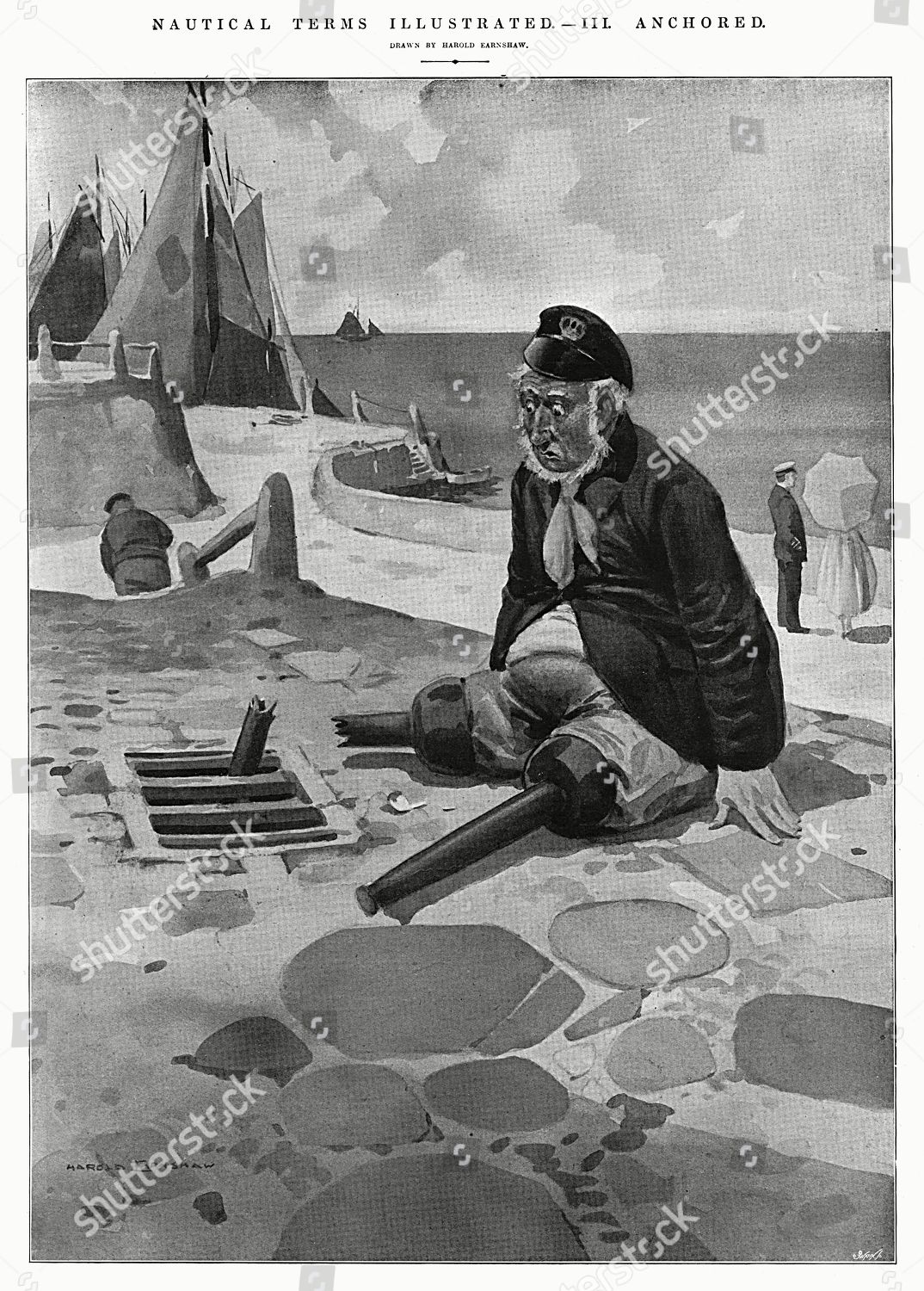 Illustration Showing Old Sea Salt Finding Editorial Stock Photo - Stock ...