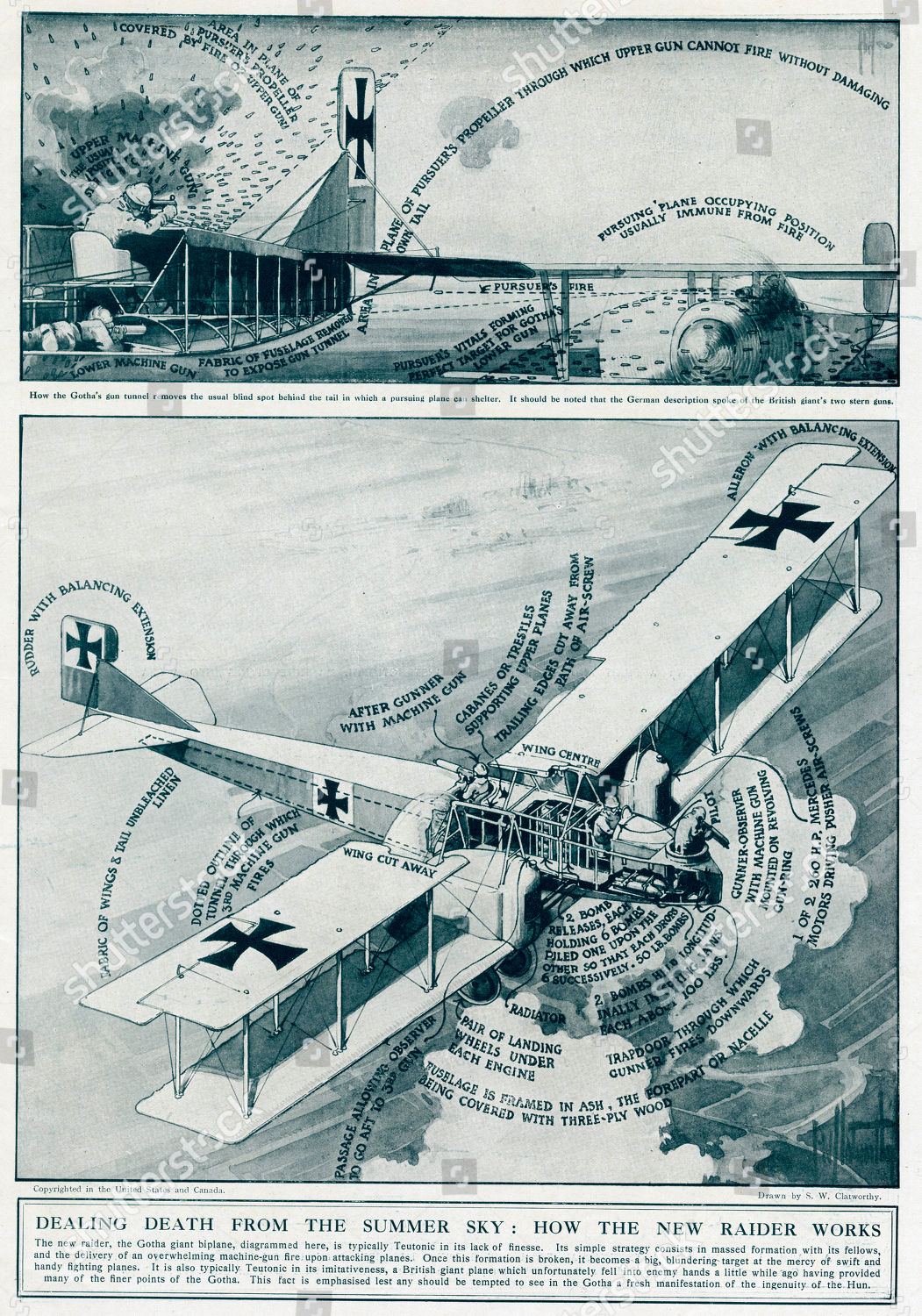 New German Raider Gotha Giant Biplane Editorial Stock Photo - Stock ...