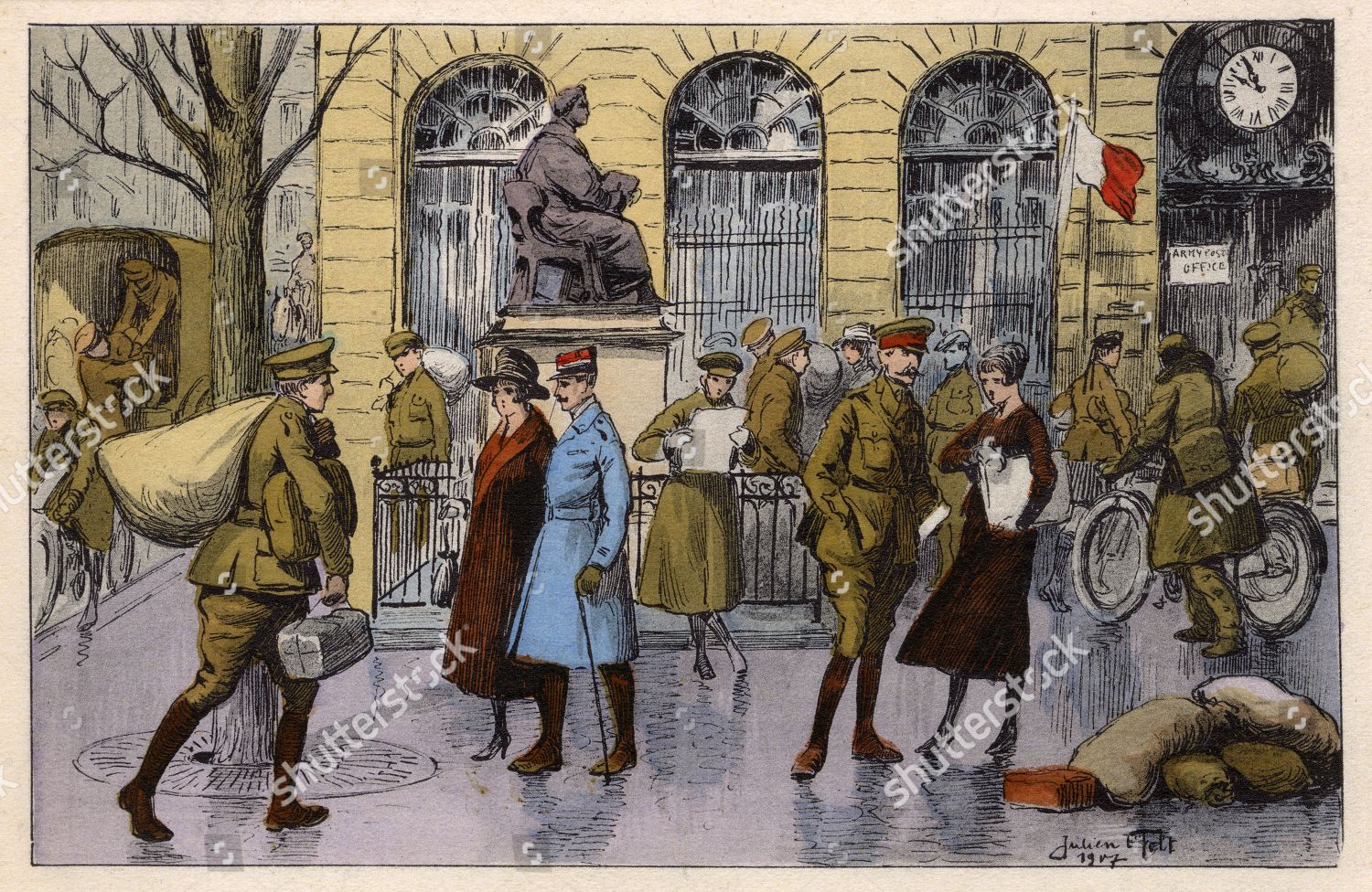 Ww1 Rouen France British Post Office Editorial Stock Photo - Stock ...
