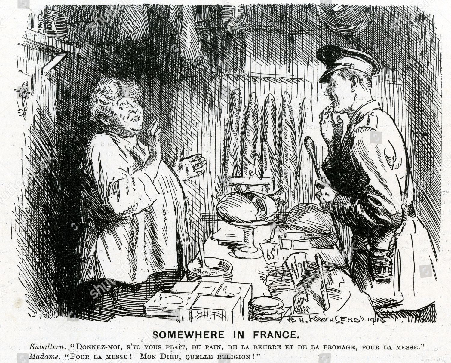 Ww1 Text Accompanying Illustration Translates British Editorial Stock ...