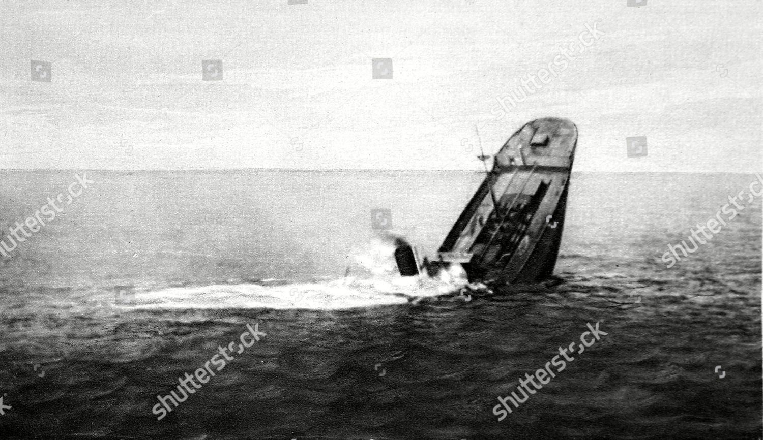 Photograph Showing Sinking British Merchant Ship Editorial Stock Photo ...
