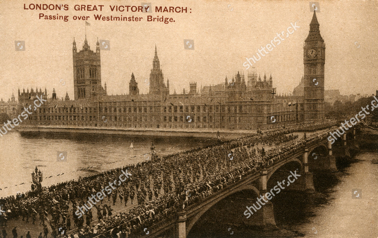 Victory March End Ww1 1918 London Editorial Stock Photo - Stock Image ...