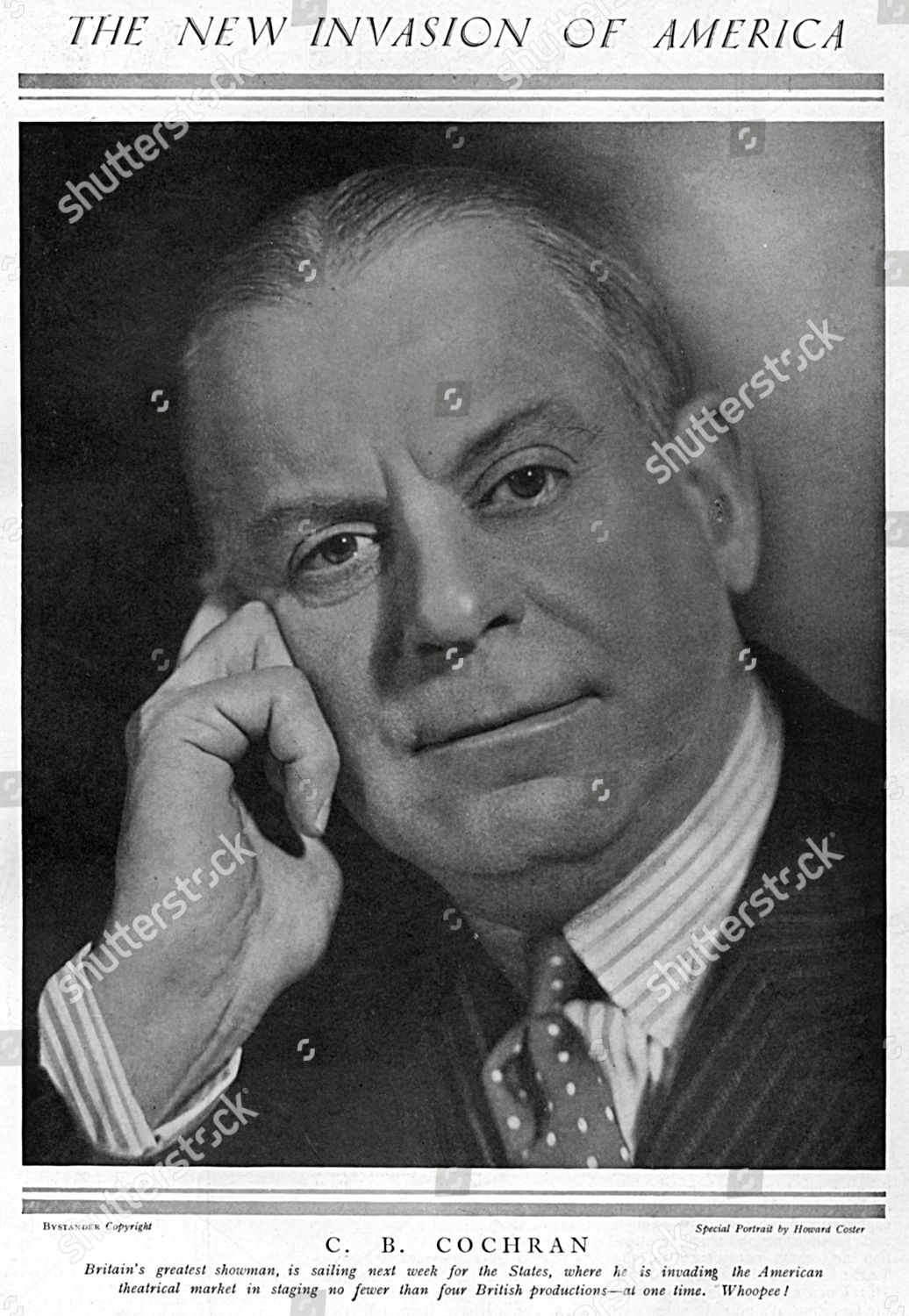 Sir Charles Blake Cochran 18721951 Theatrical Editorial Stock Photo ...