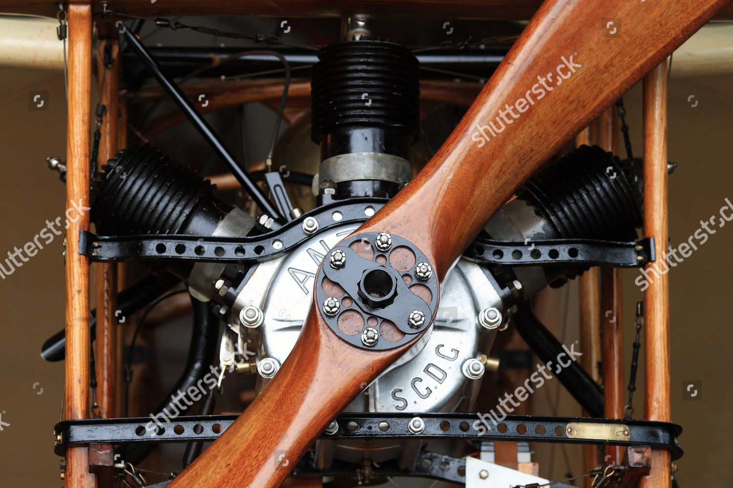 Bleriot Xi 24hp Anzani Fan Earliest Editorial Stock Photo - Stock Image ...