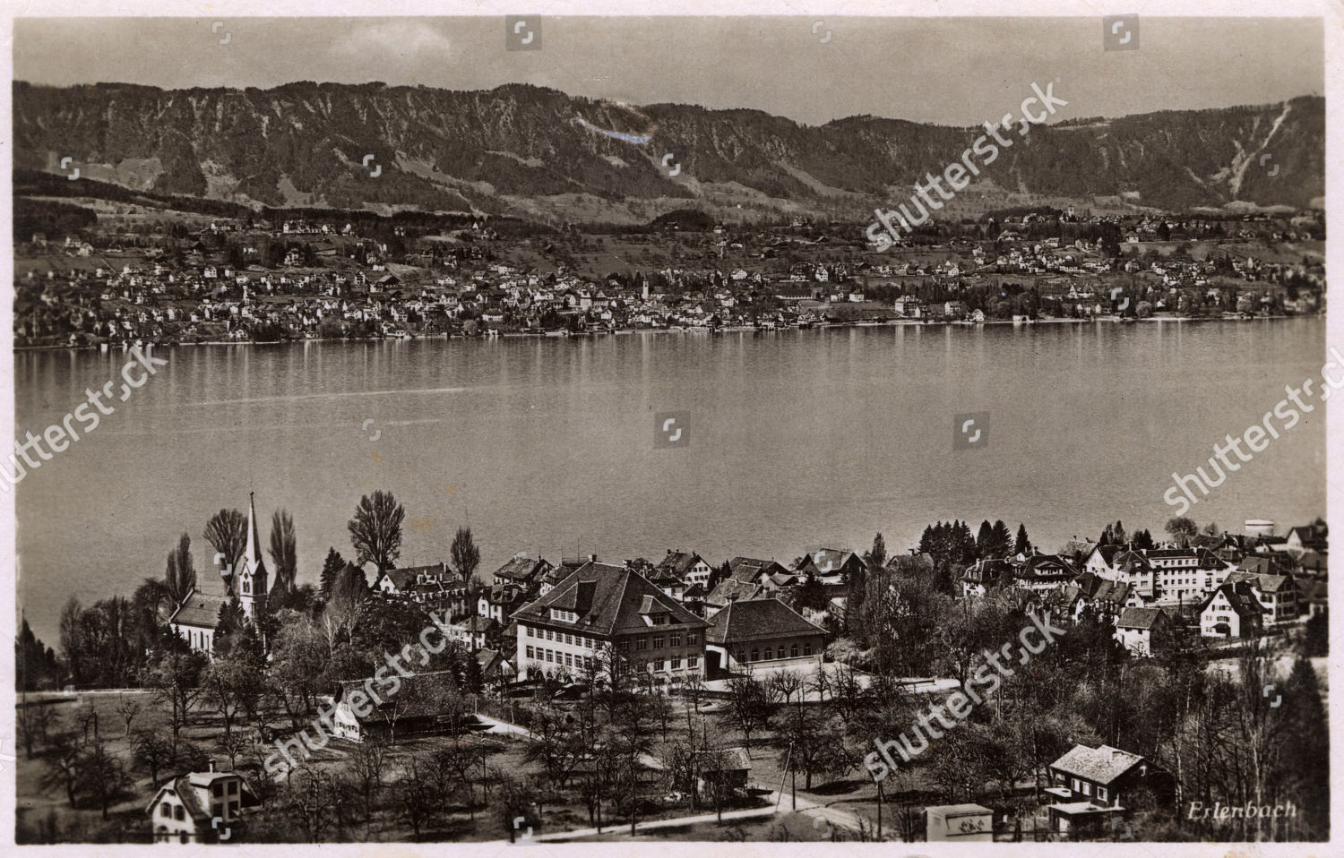 Erlenbach Switzerland On Lake Zurich Zurichsee Editorial Stock Photo ...