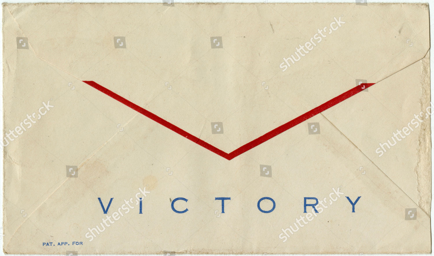 Ww2 V Victory American Envelope Back Editorial Stock Photo - Stock ...