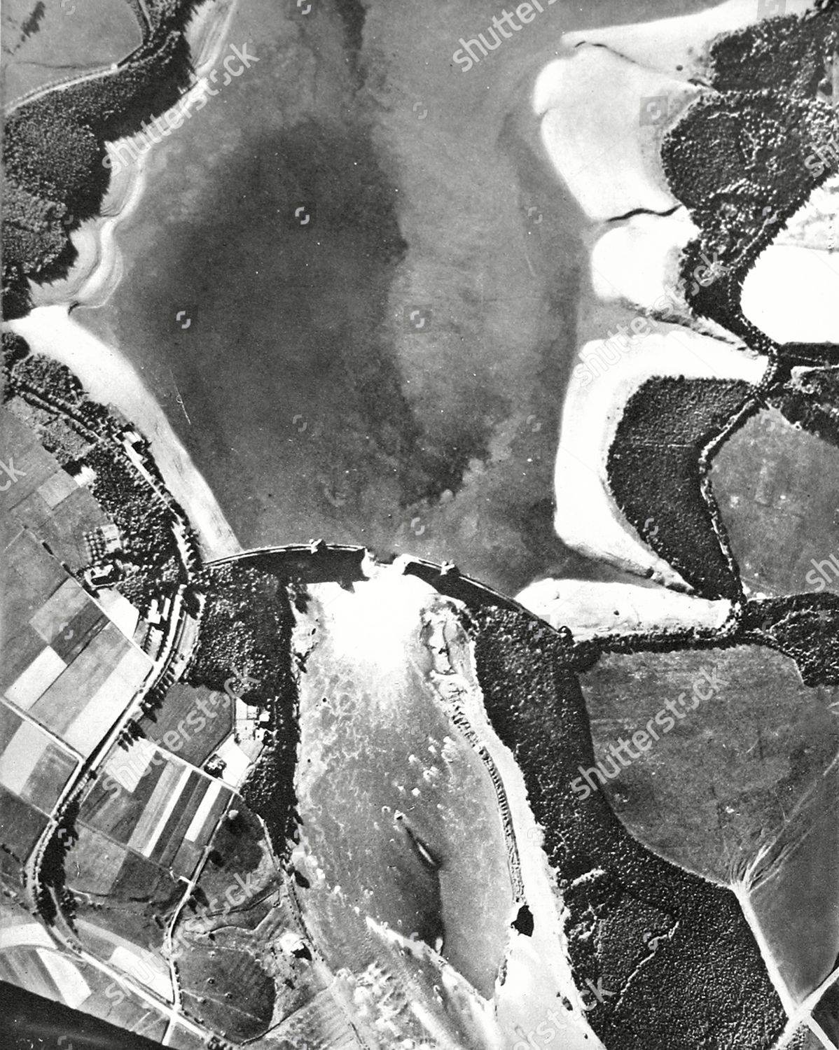 Aerial Photograph Showing Mohne Dam Reservoir Editorial Stock Photo ...