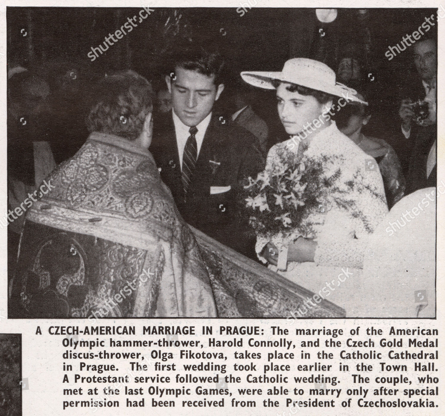 Marriage American Olympic Hammerthrower Harold Connolly Editorial Stock ...