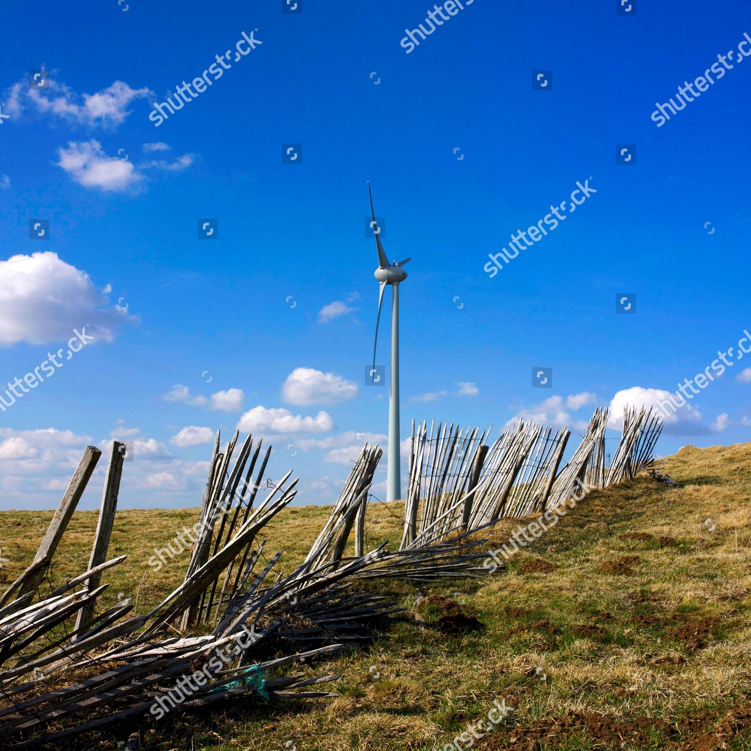 Windmill Barrier Puy De Dome Department Editorial Stock Photo - Stock ...