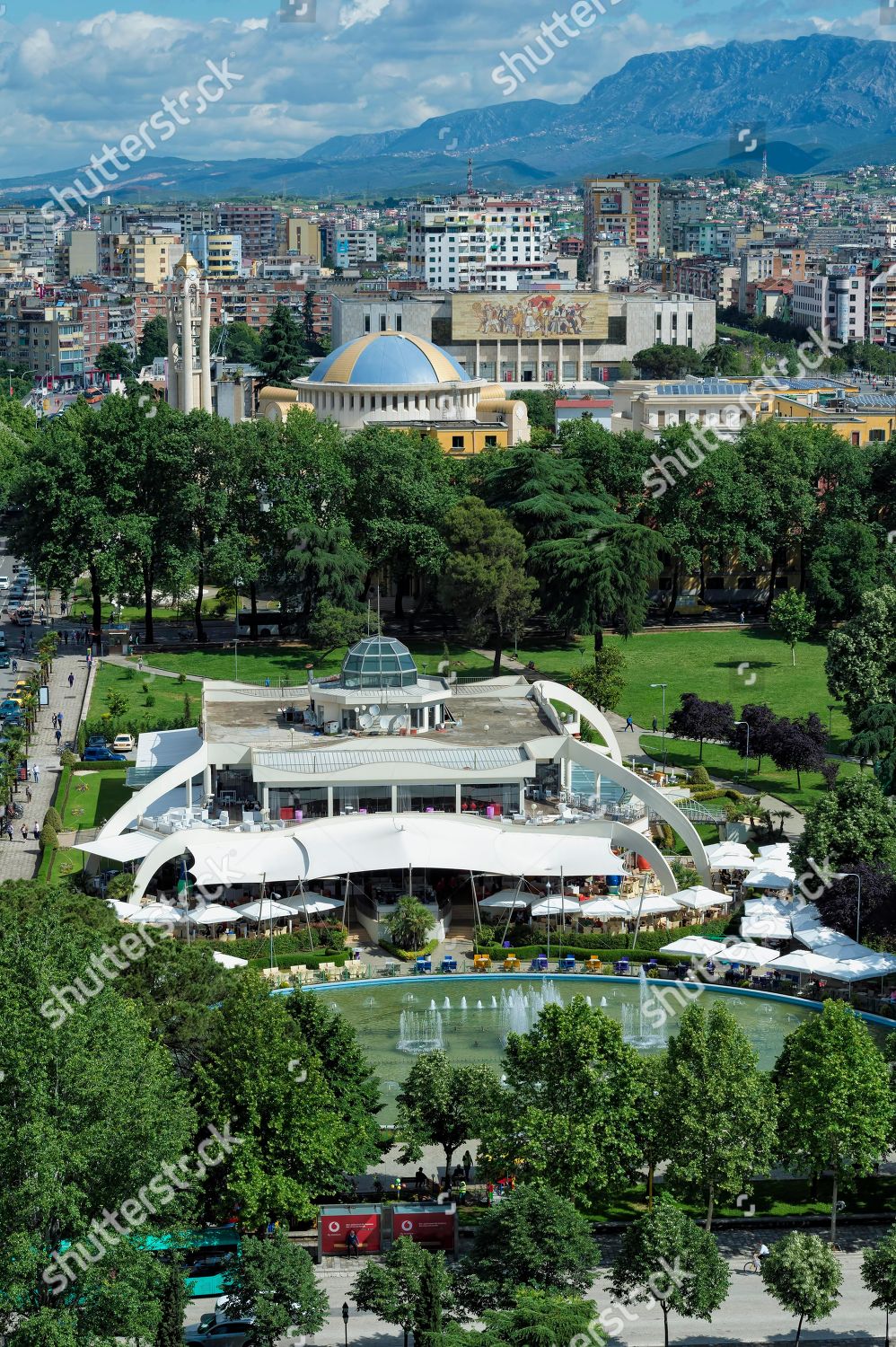 View Over Tirana Downtown Rinia Park Editorial Stock Photo - Stock ...