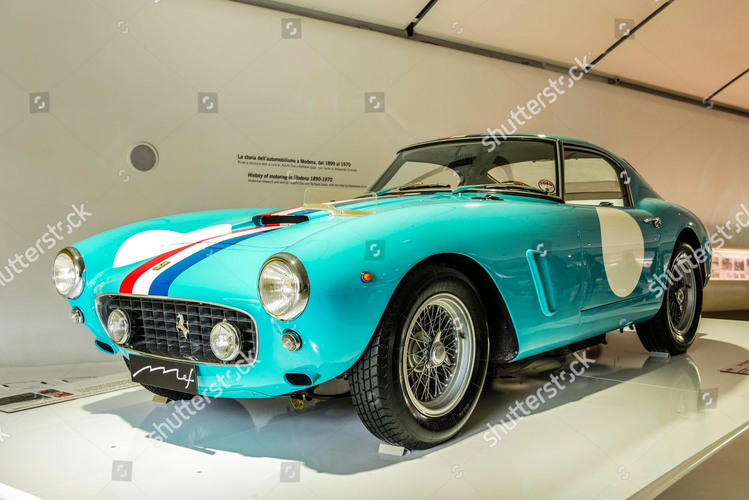 Turquoise Ferrari Classic Car Museo Enzo Editorial Stock Photo - Stock ...