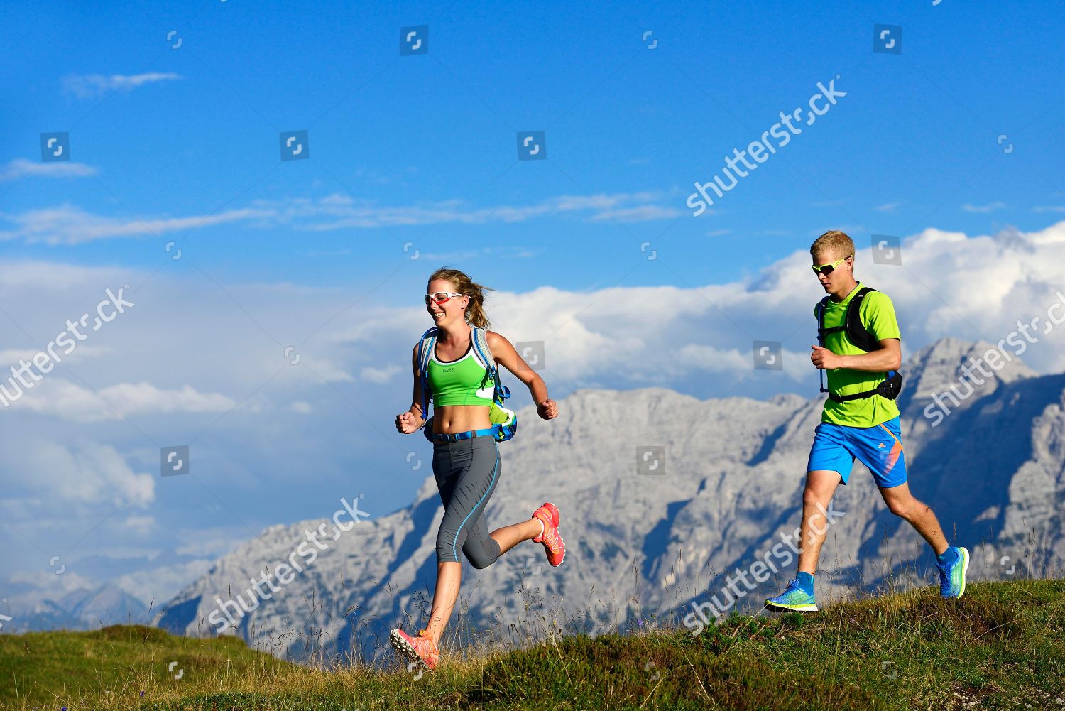 Model Released Hikers Trail Running On Editorial Stock Photo - Stock ...
