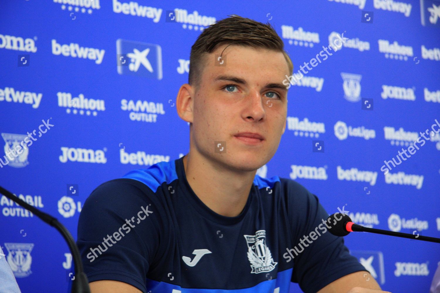 Ukrainian Goalkeeper Andriy Lunin Addresses Press Editorial Stock Photo ...