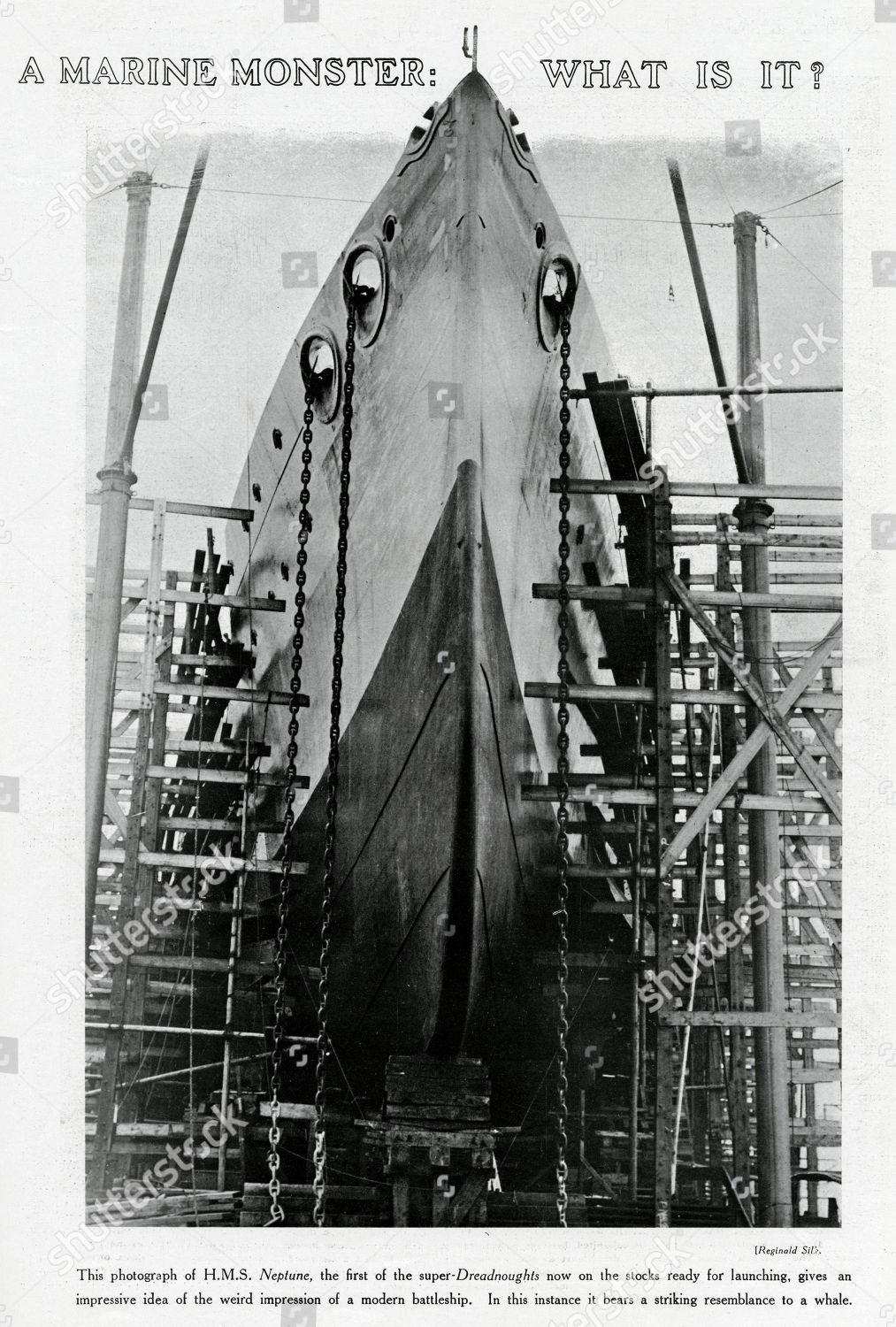 Hms Neptune First Royal Navy Superdreadnought Editorial Stock Photo ...
