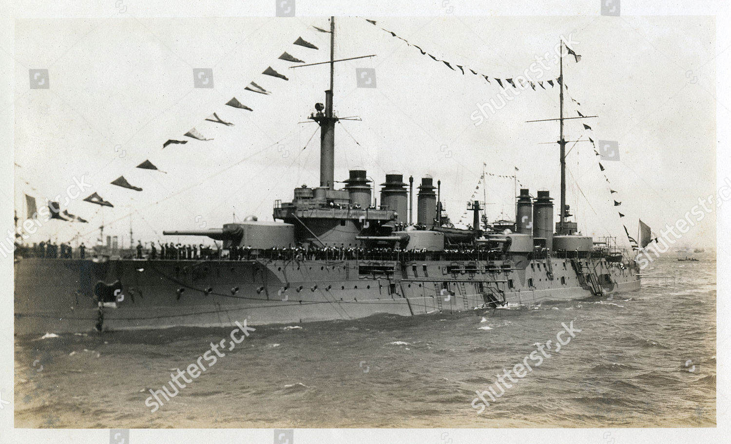 French Battleship Danton Coronation Review Spithead Editorial Stock ...