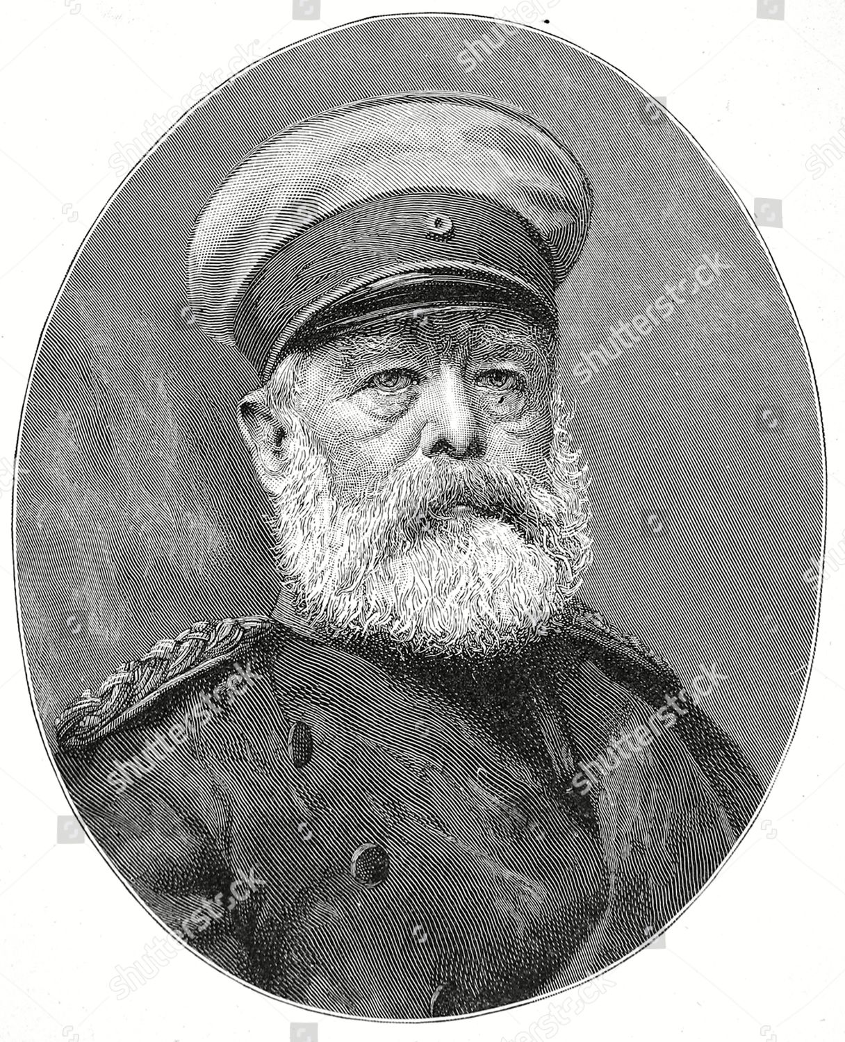 Engraved Portrait Prince Otto Edward Leopold Editorial Stock Photo ...