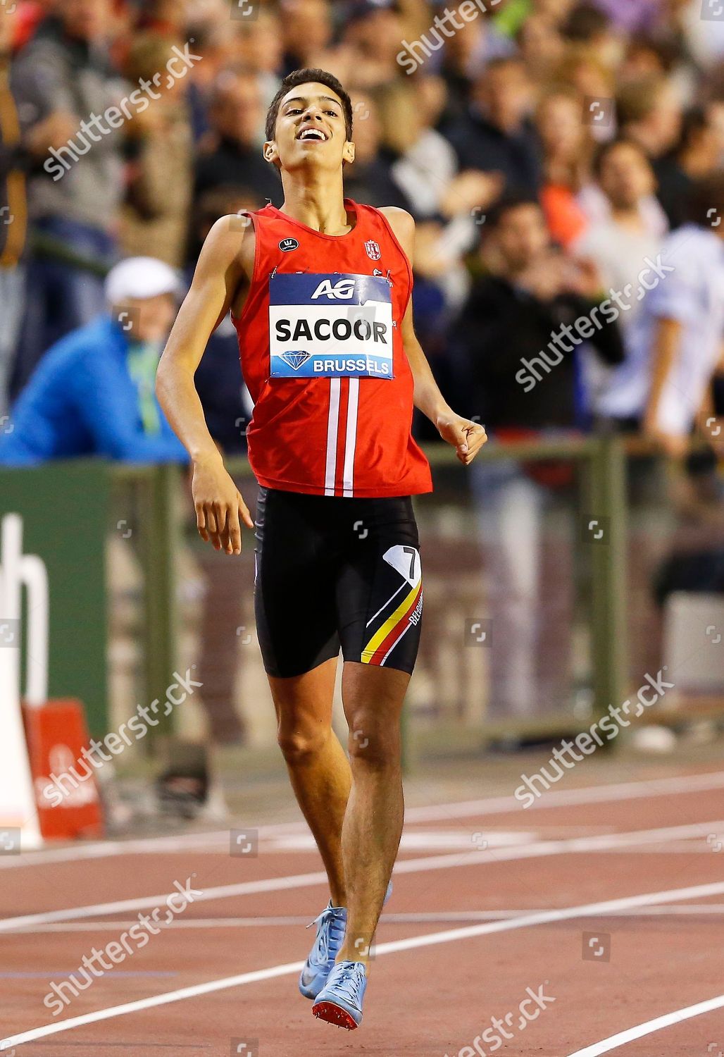 Jonathan Sacoor Belgium Celebrates After Crossing Editorial Stock Photo ...