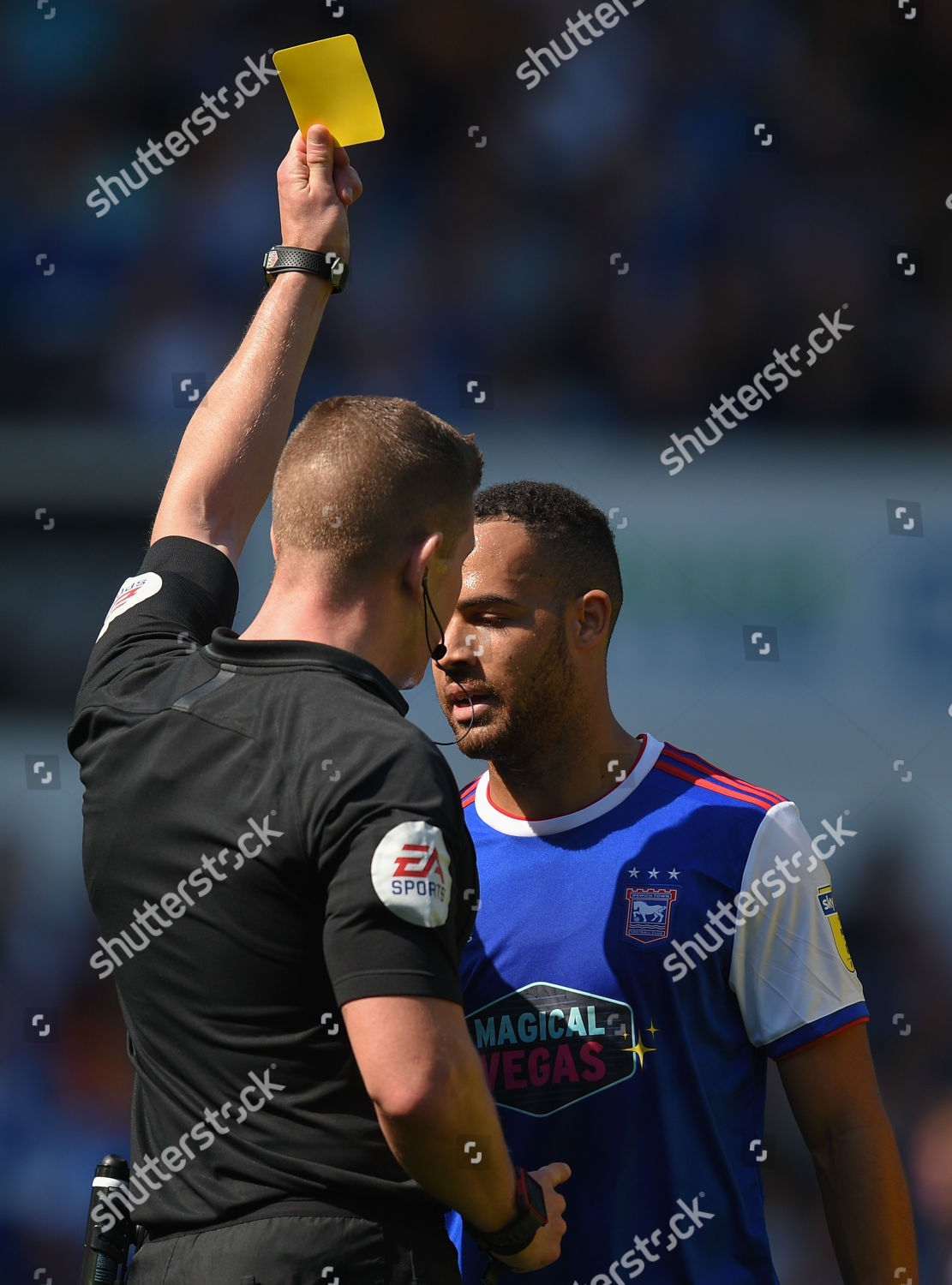 Jordan Graham Ipswich Town Receives Yellow Editorial Stock Photo ...