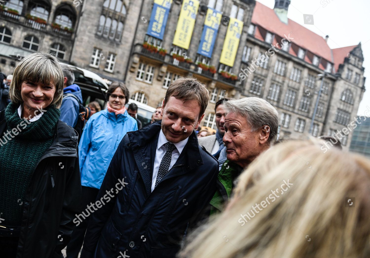 Saxonys Premier Michael Kretschmer C Barbara Editorial Stock Photo ...