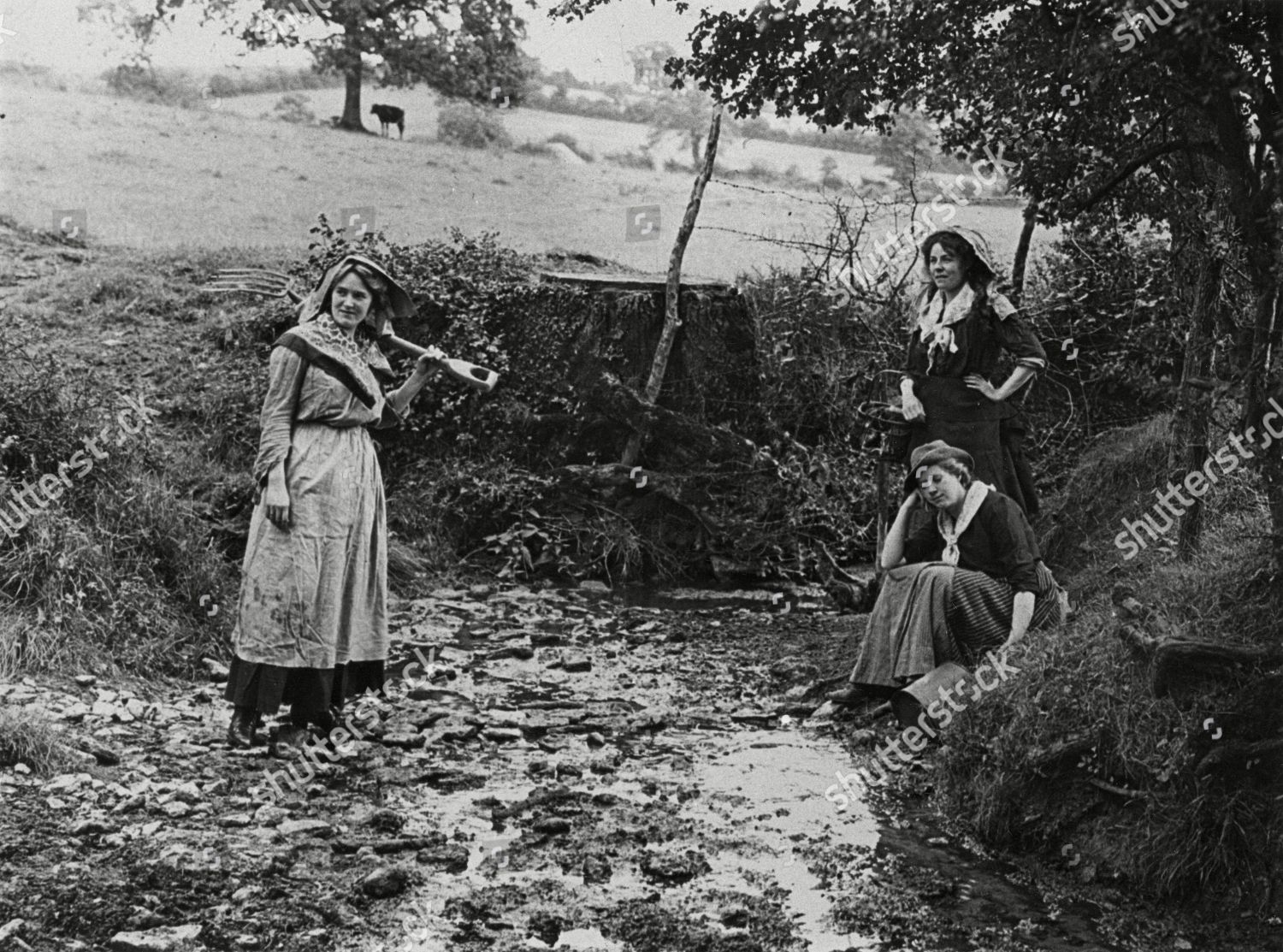 Three Young Rural Women By Brook Editorial Stock Photo - Stock Image ...