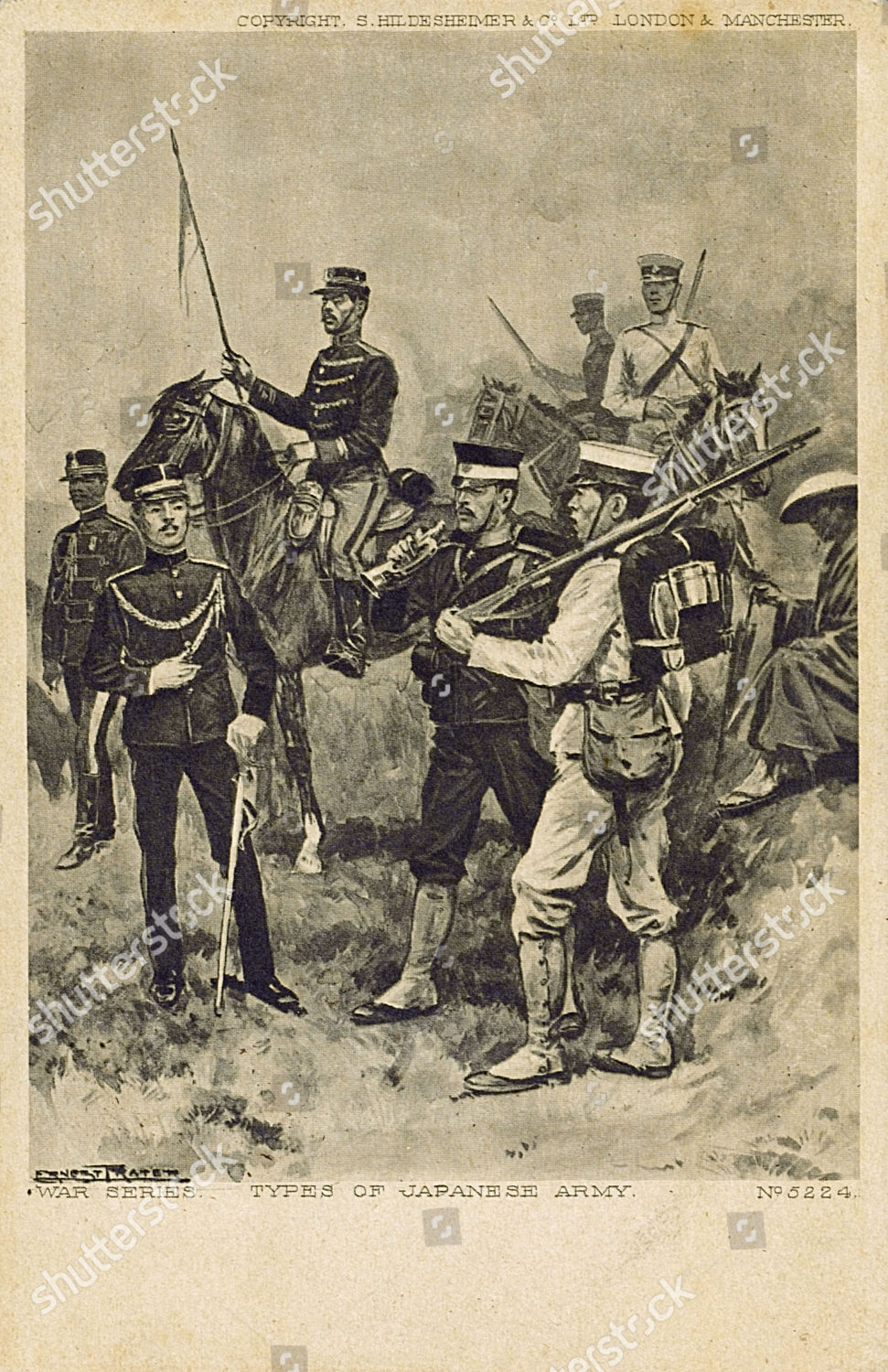 Japan Infantry Cavalry Japanese Army Illustration Editorial Stock Photo ...