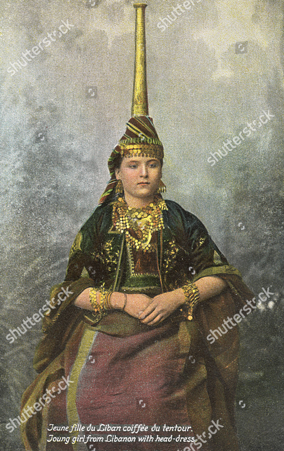 Traditional Vertigious Tantour Hat Married Druze Editorial Stock Photo ...