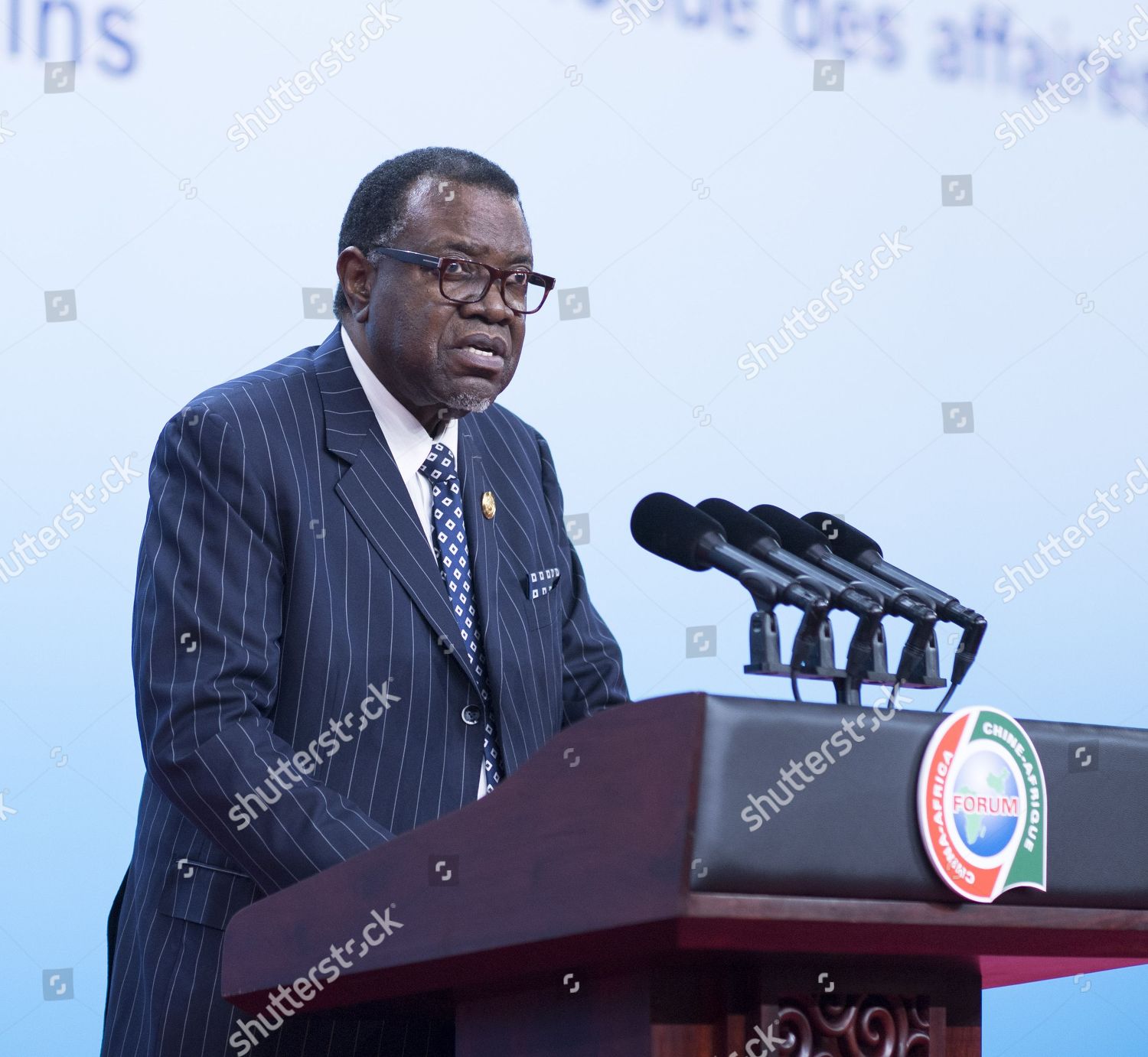 President Namibia Hage Geingob Delivers Speech Editorial Stock Photo ...