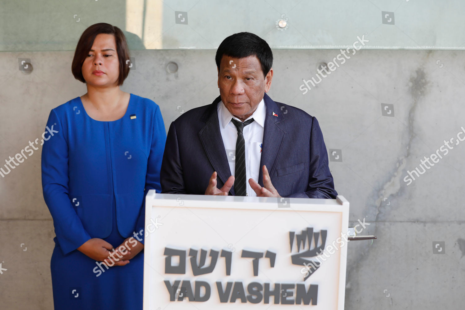 Philippine President Rodrigo Duterte His Daughter Editorial Stock Photo ...