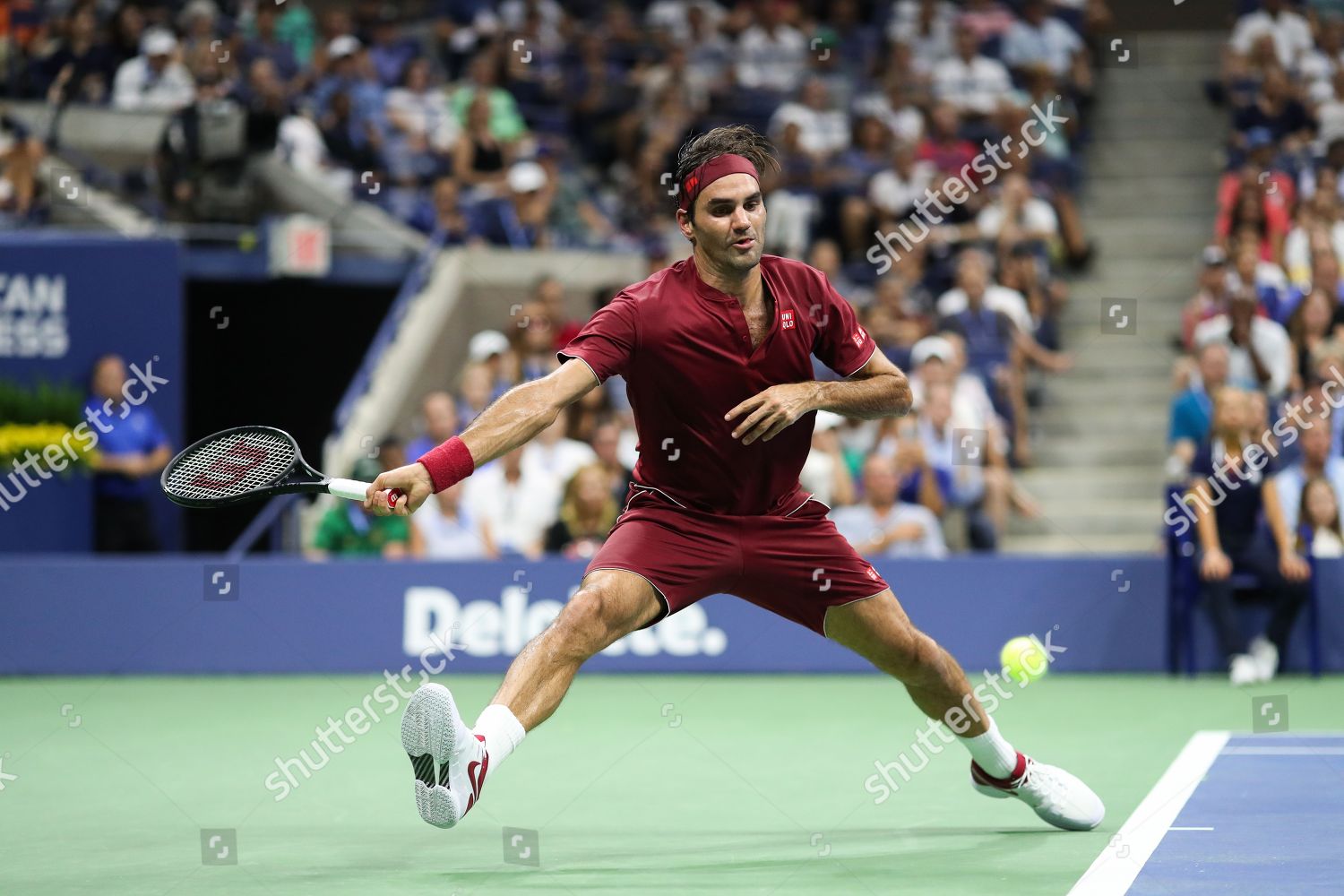 Roger Federer Action During His Fourth Editorial Stock Photo - Stock ...