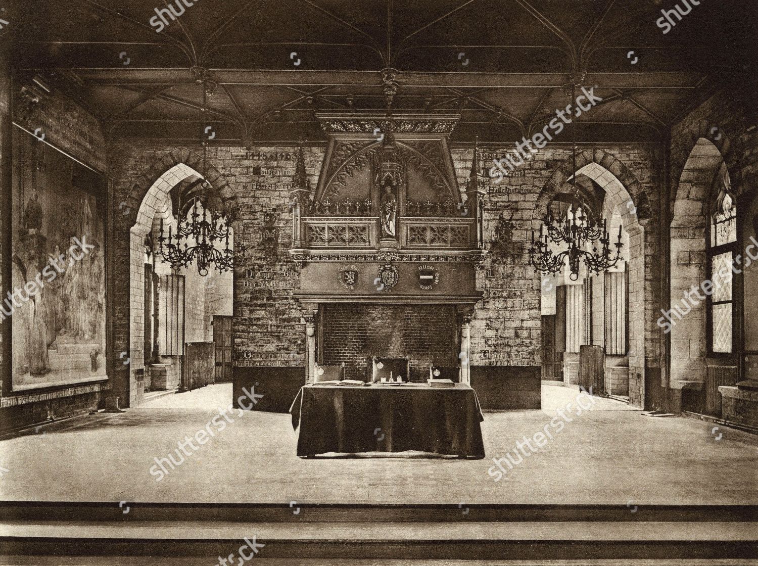 View Inside Council Room Gothic Town Editorial Stock Photo - Stock ...