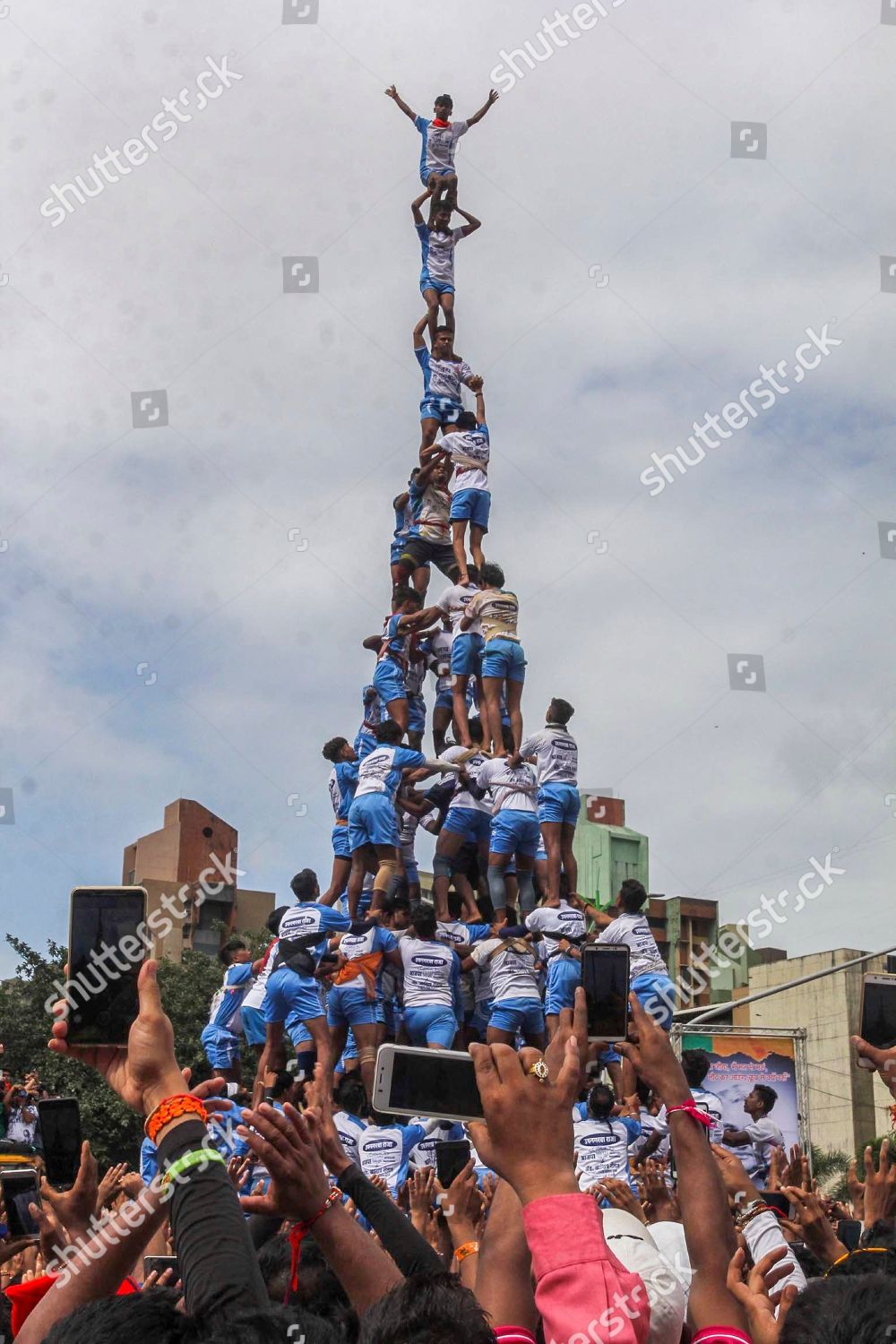 Nine Tiers Human Pyramid By Jai Editorial Stock Photo - Stock Image ...