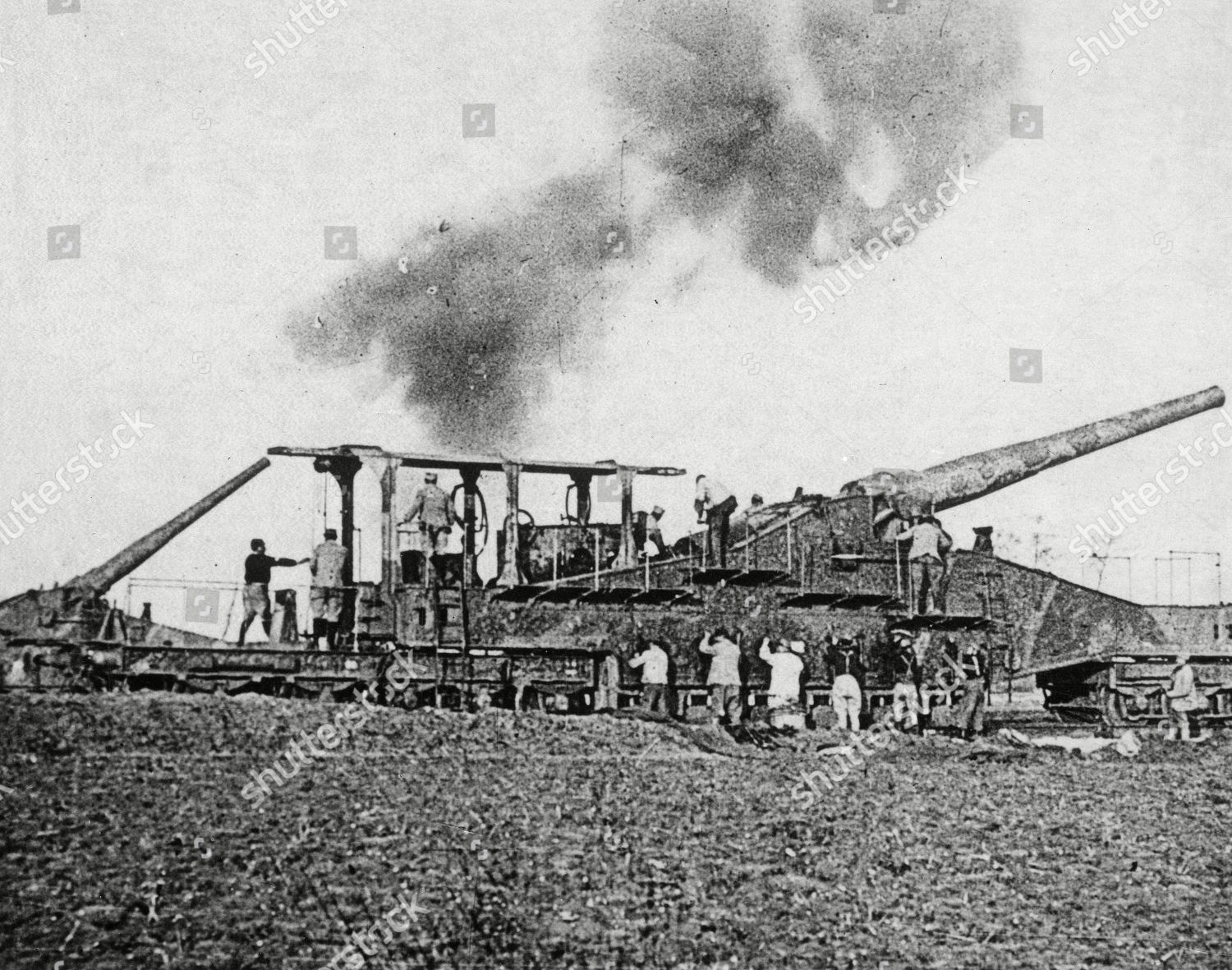 Ww1 Heavy Artillery French 40cm Railway Editorial Stock Photo - Stock ...
