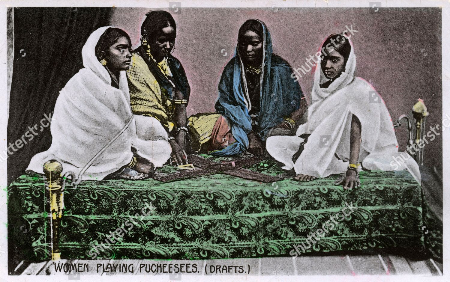 Four Indian Women Playing Pachisi Pucheesee Editorial Stock Photo ...