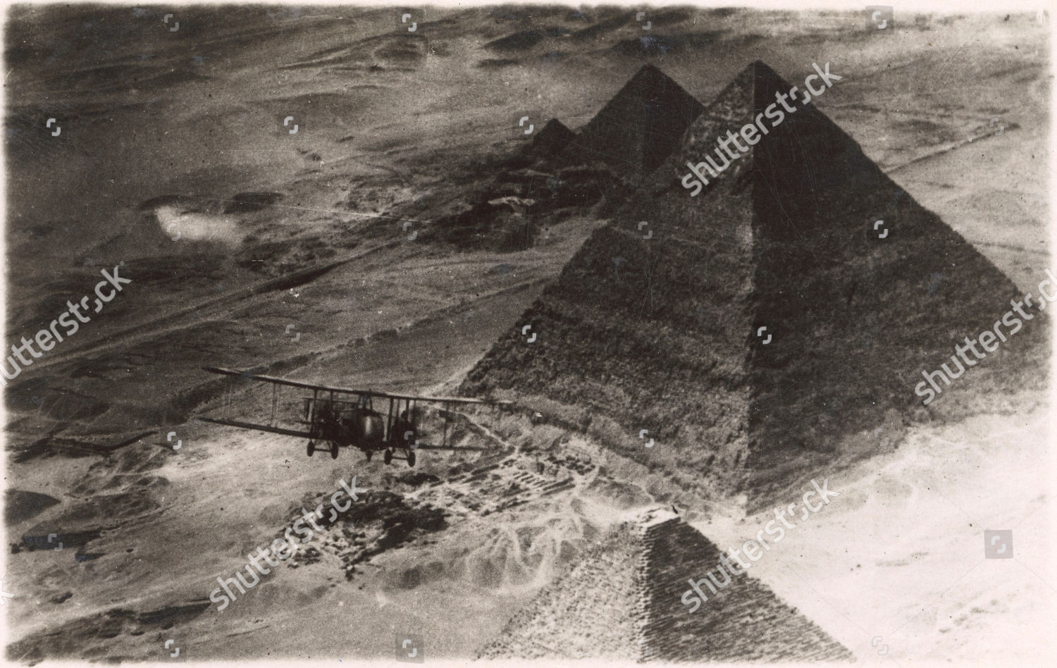 Aerial View Pyramids Giza Cairo Egypt Editorial Stock Photo - Stock ...