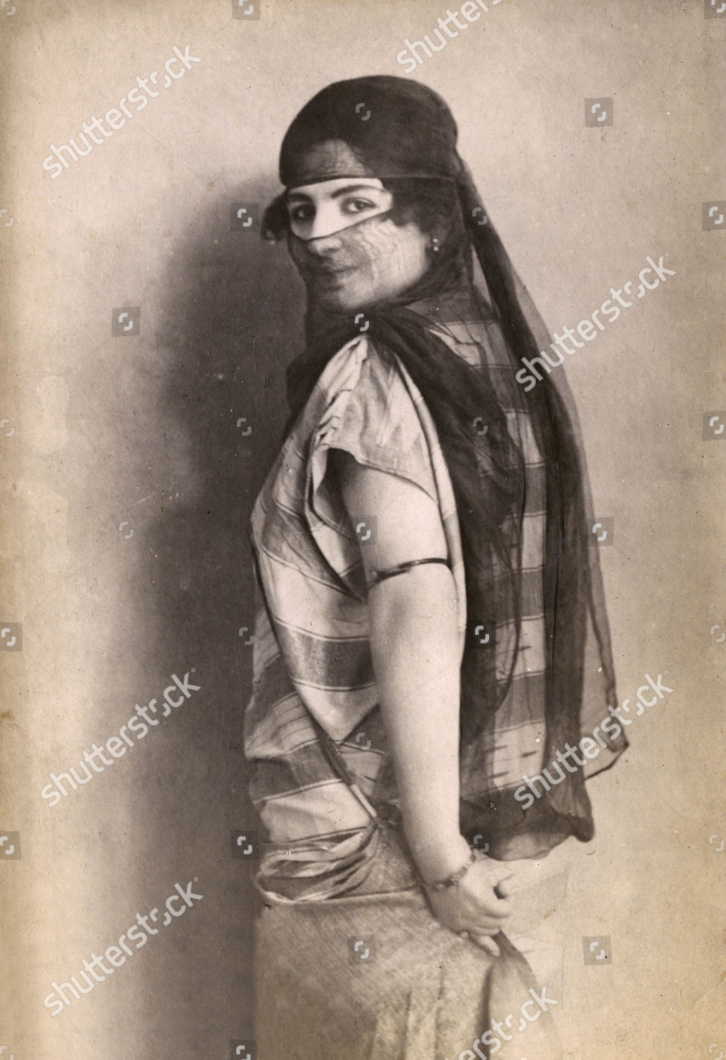 Veiled Turkish Woman Turns Coy Gaze Editorial Stock Photo - Stock Image ...