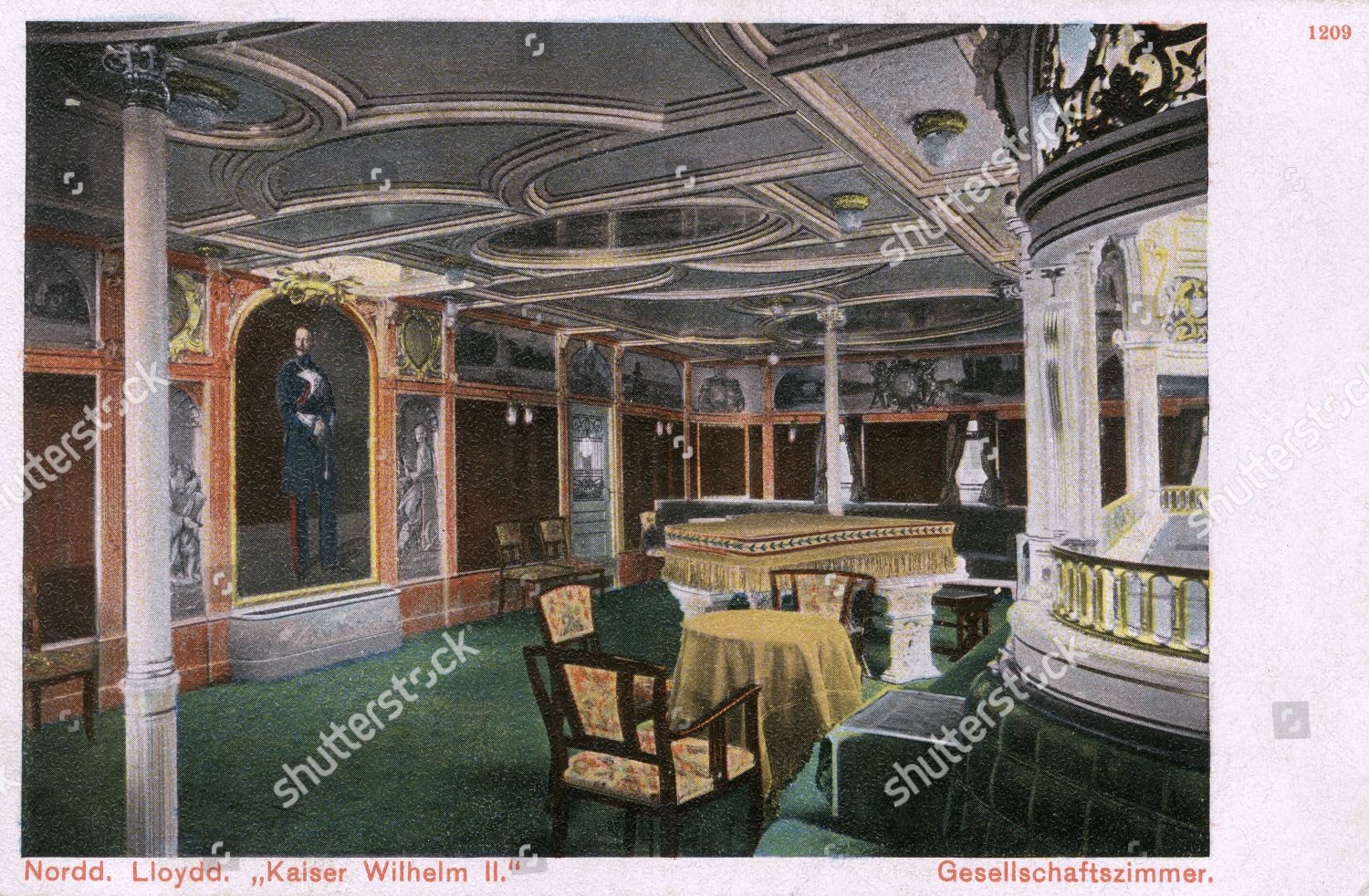 Interior Ss Kaiser Wilhelm Ii Passenger Editorial Stock Photo - Stock ...
