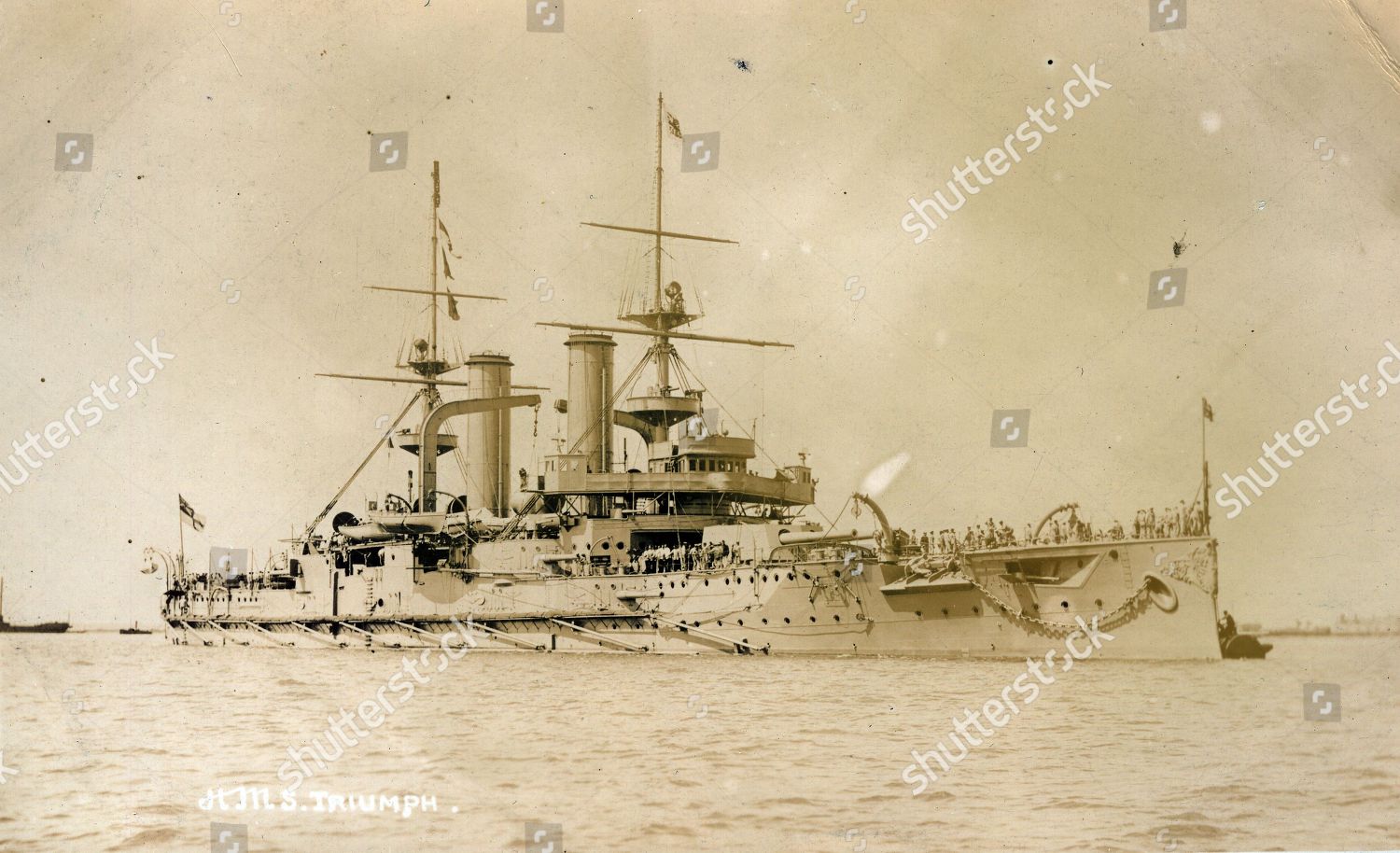 Hms Triumph British Swiftsure Class Battleship Editorial Stock Photo ...
