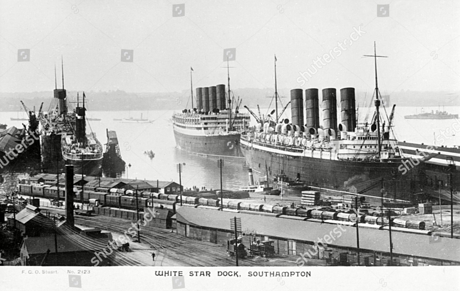 White Star Dock Southampton Three Liners Editorial Stock Photo - Stock ...