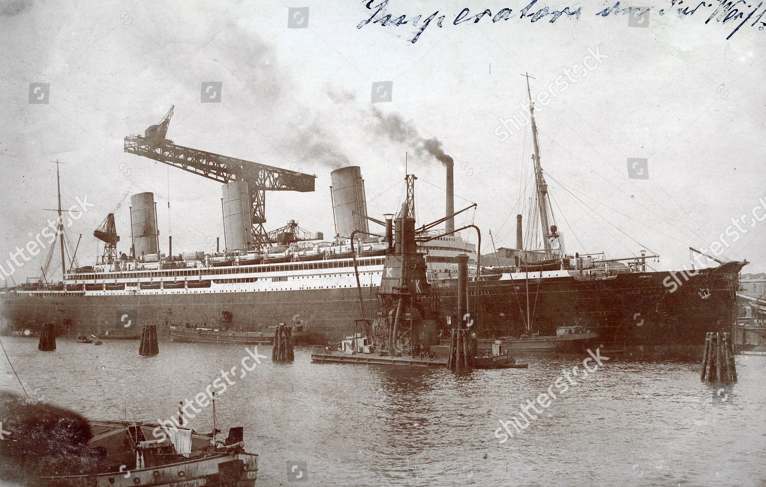 Ss Imperator Transatlantic Ocean Liner Hamburgamerica Editorial Stock ...