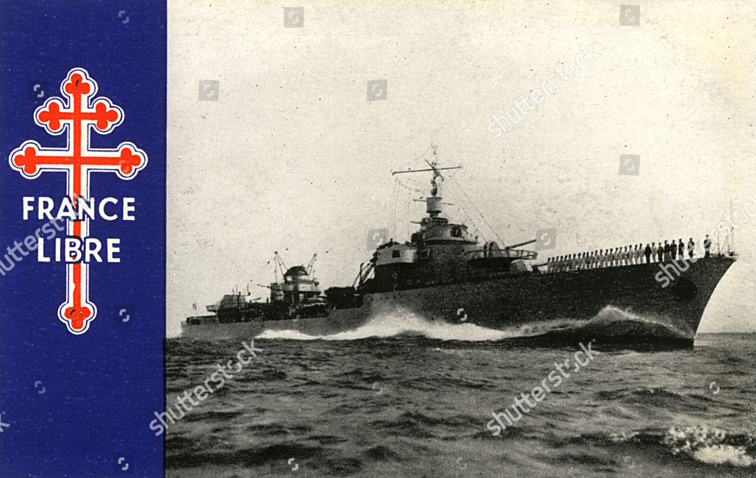 Ww2 Free French Navy Destroyer Triumphant Editorial Stock Photo - Stock ...