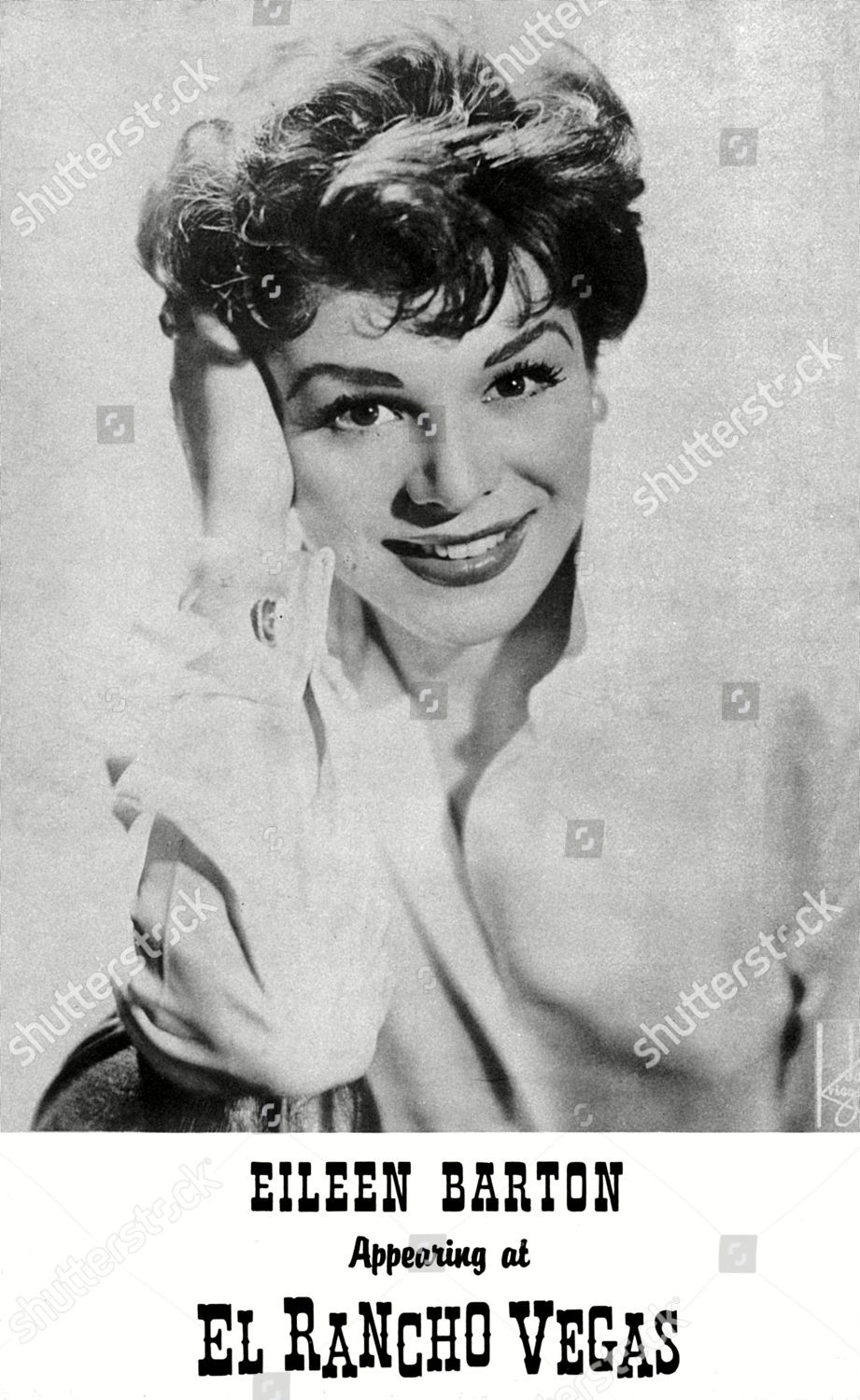 American Singer Eileen Barton 19242006 Pictured Editorial Stock Photo ...