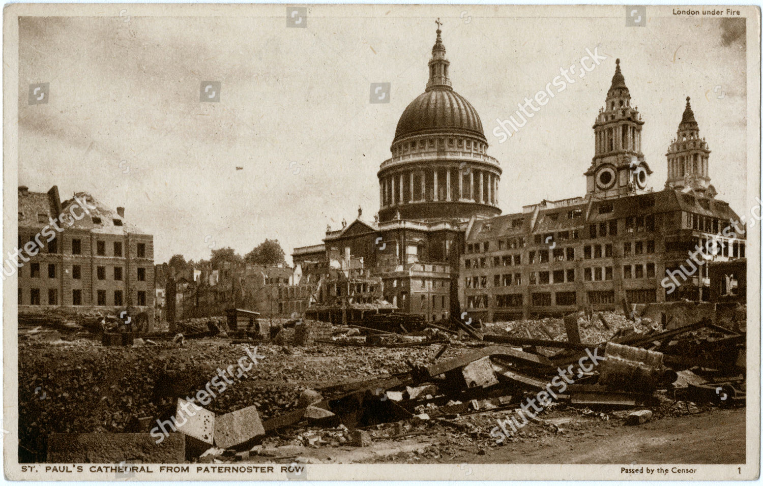 Ww2 London Under Fire St Pauls Editorial Stock Photo - Stock Image ...