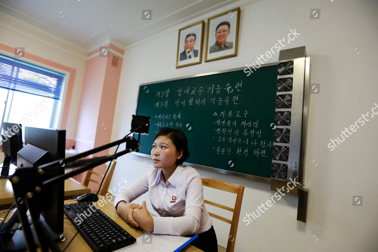 North Korean Student Sits Class Pyongyang Editorial Stock Photo - Stock ...